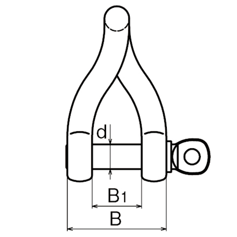 Forged Steel Twisted Shackle Transmission Line Hardware UN-120 With ...