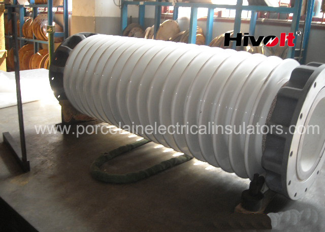 High Voltage Composite Hollow Insulator , Porcelain Post Insulators ...